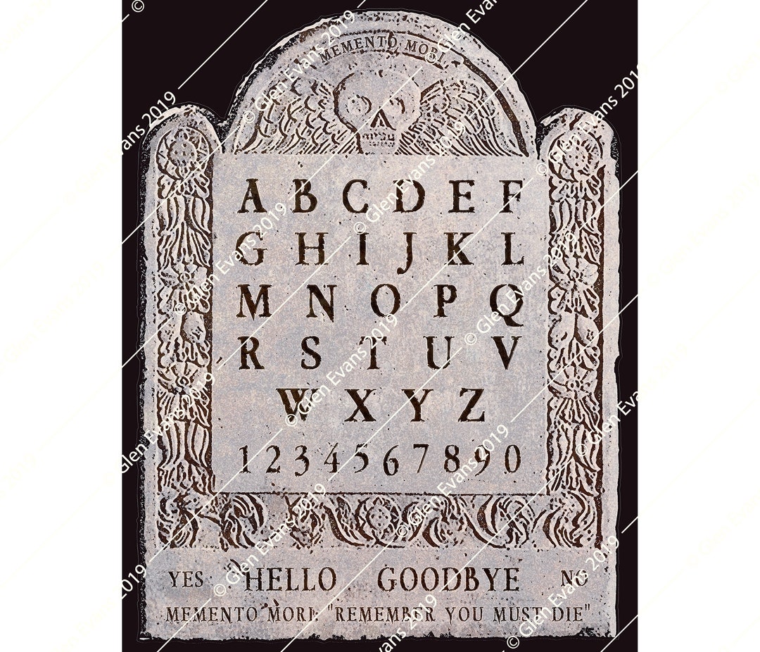 Instant Download High-res Memento Mori Tombstone Spirit Board (talking ...