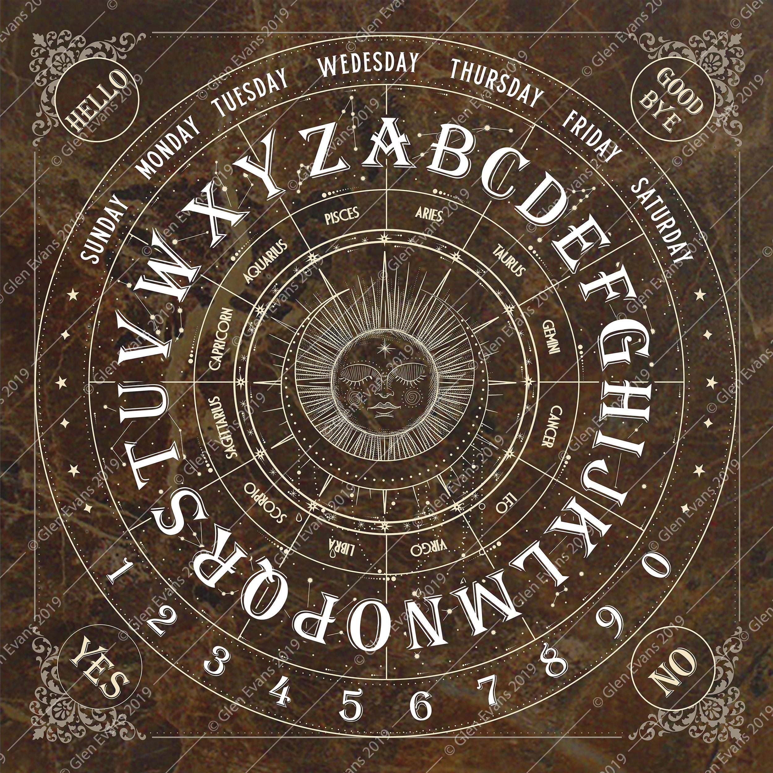 Instant Download Hi-res Brown Marble Astrology Theme Square Spirit ...