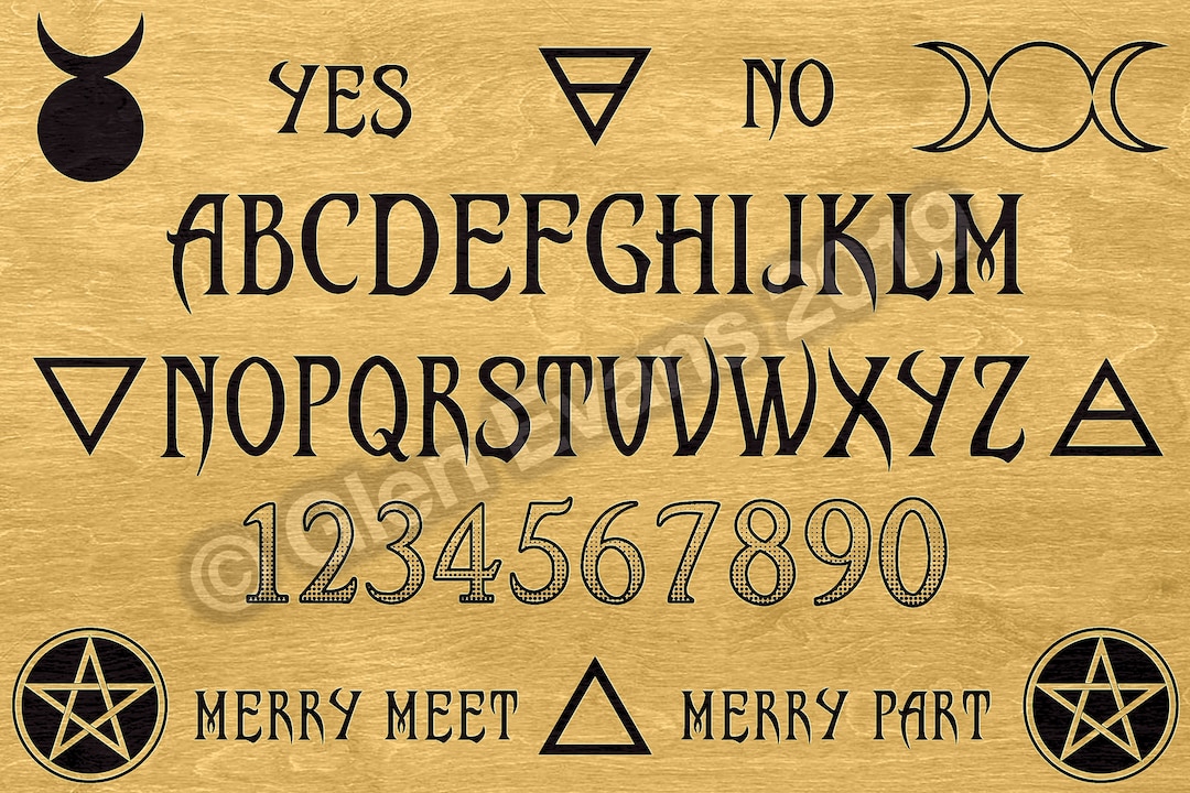 Instant Download Vintage "merry Meet, Merry Part" Wood Ouija Board ...