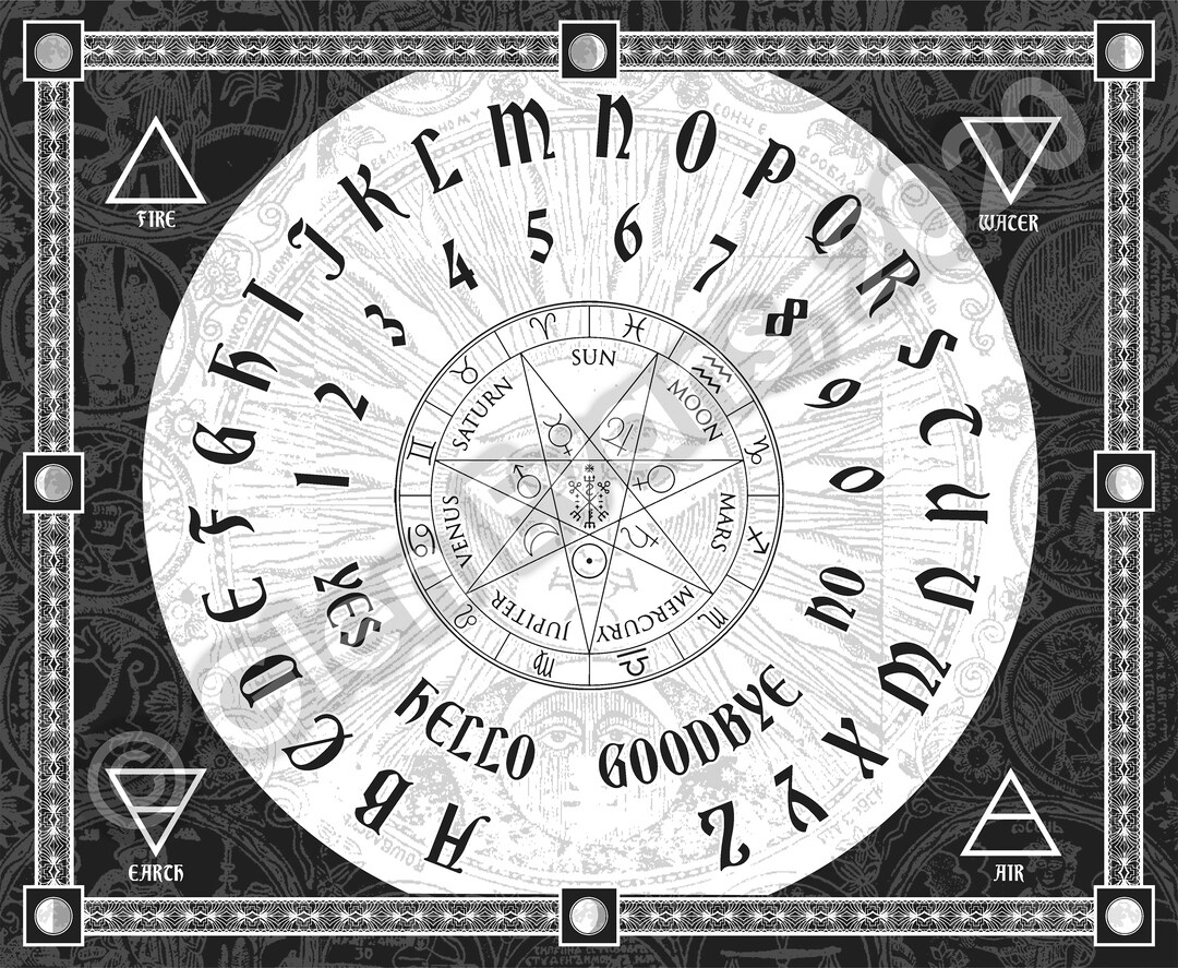 Instant Download Astrological Black Rectangular Spirit Board (talking ...