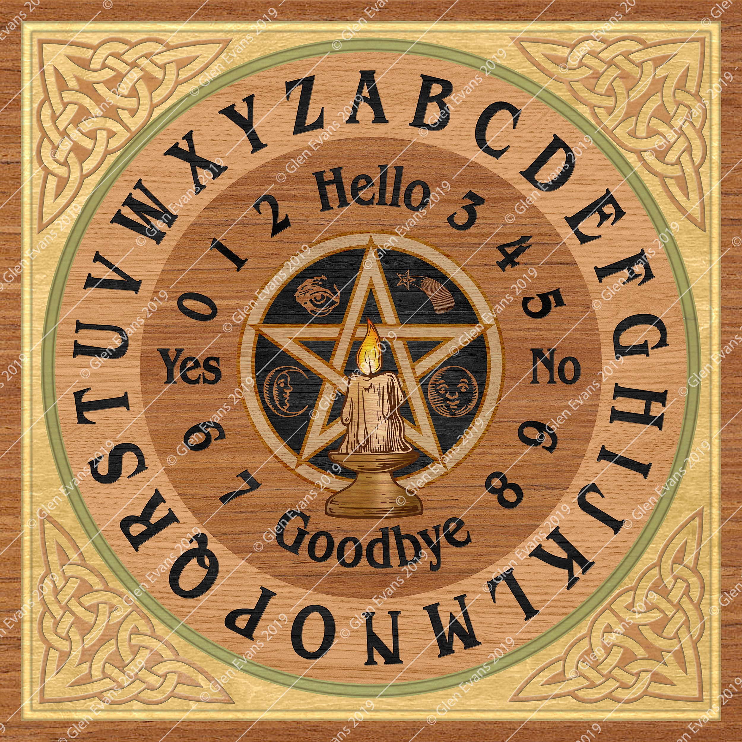 Instant Download Celtic Knot, Candle and Pentacle Spirit Board, Ouija ...
