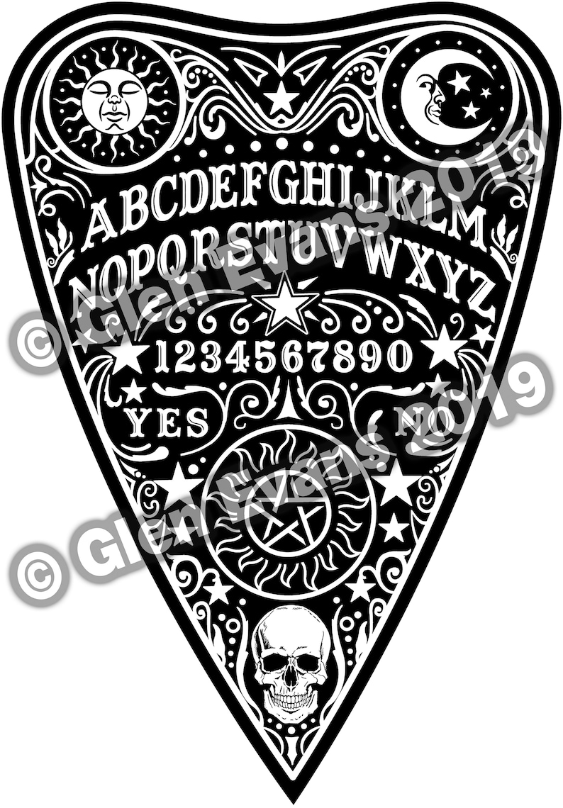 Instant Download Ornate High-res PDF Planchette Design in Black and ...