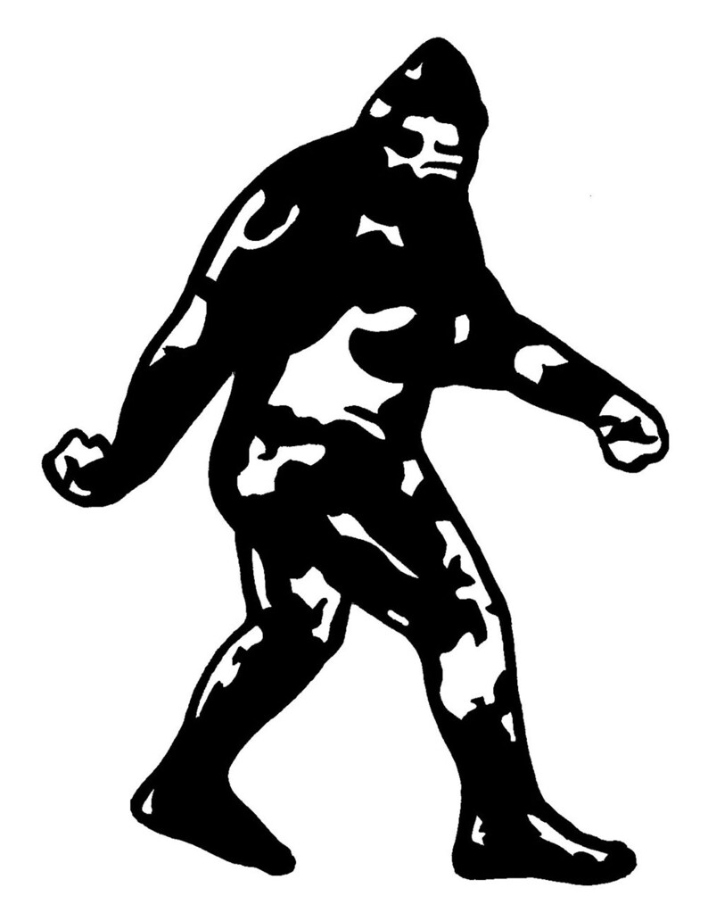 Bigfoot Sasquatch 5x7 White Vinyl Car Window Decal | Etsy