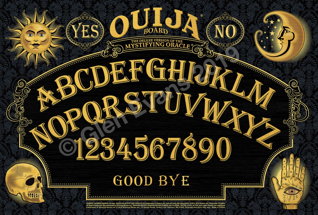 Colorful Instant Download High-res Deluxe Edition Winning Moves Games 1974 Ouija Spirit Board ...
