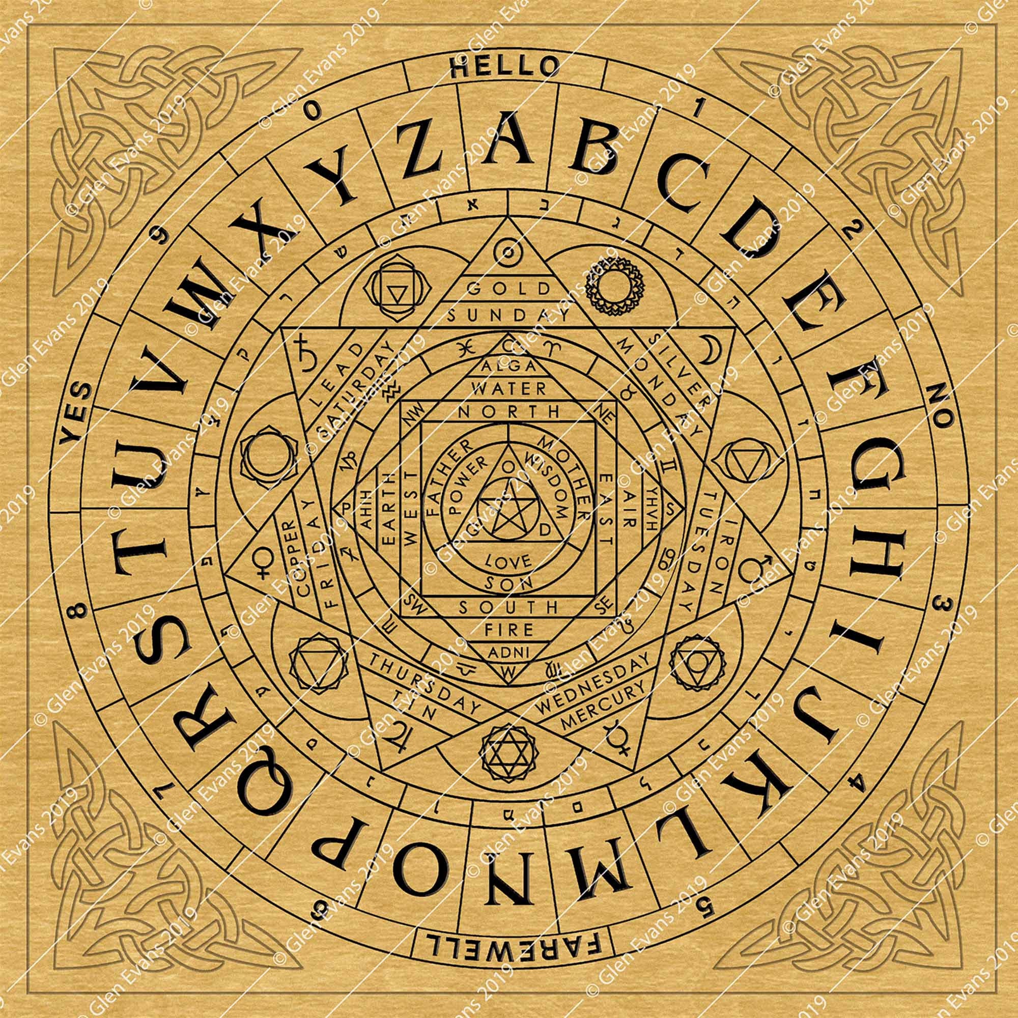 Instant Download Sacred Geometry Round Wooden Spirit Board Image ...