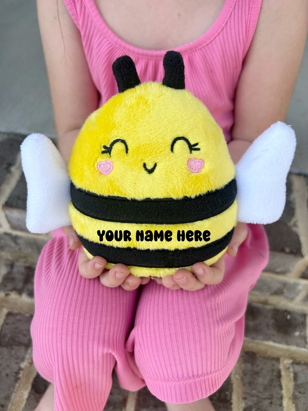 Custom Stuffed Honeybee Plushie, Baby Bumblebee, Personalized Stuffie ...