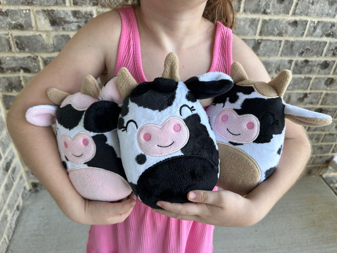 Custom Stuffed Cow: Personalized Minky Plush Toy, Farm Nursery Decor ...
