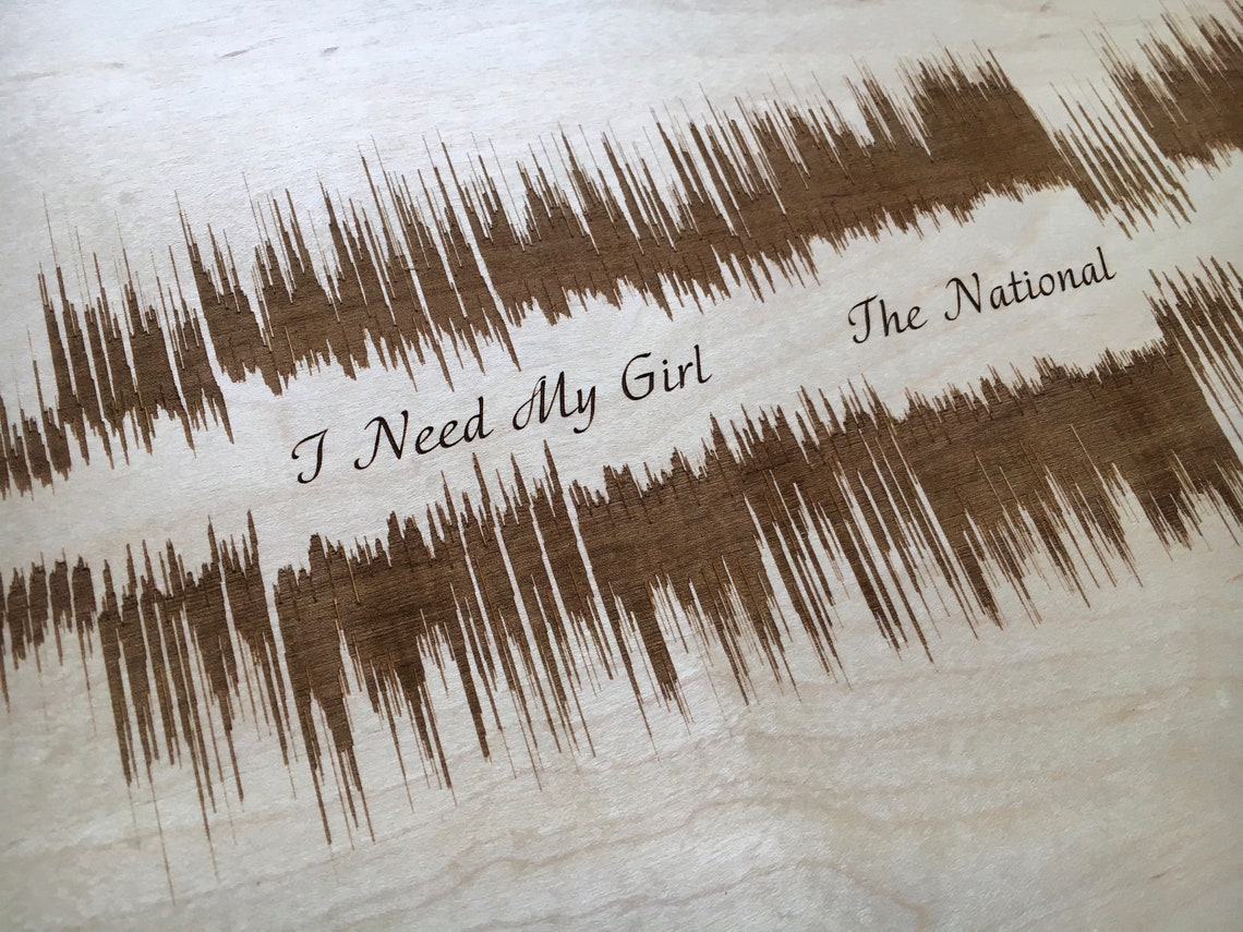 Engraved Sound Wave Wall Hanging Customized to Your Favorite - Etsy