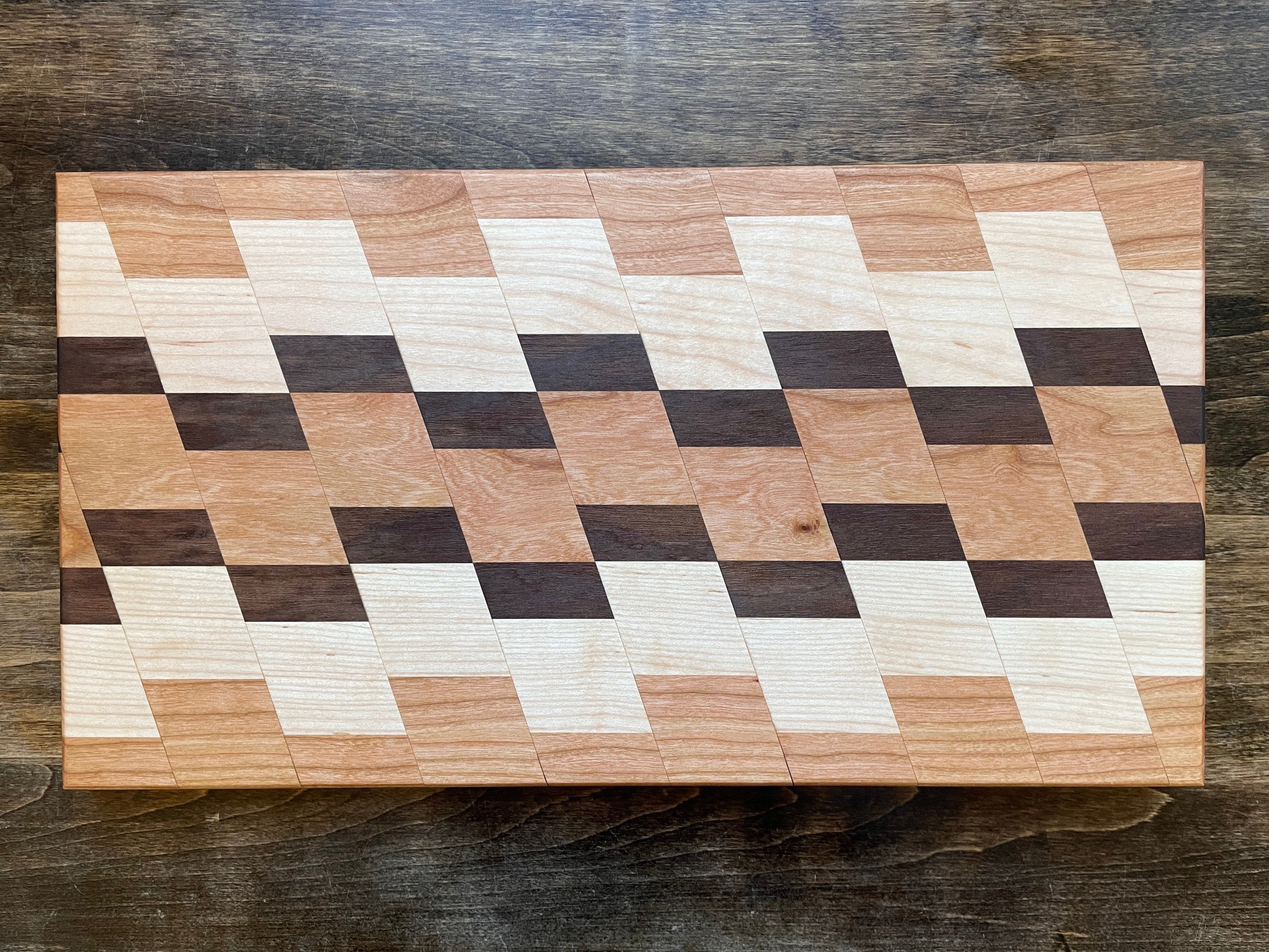 Geometric Cheese Board Chevron & Argyle Patterns - Etsy