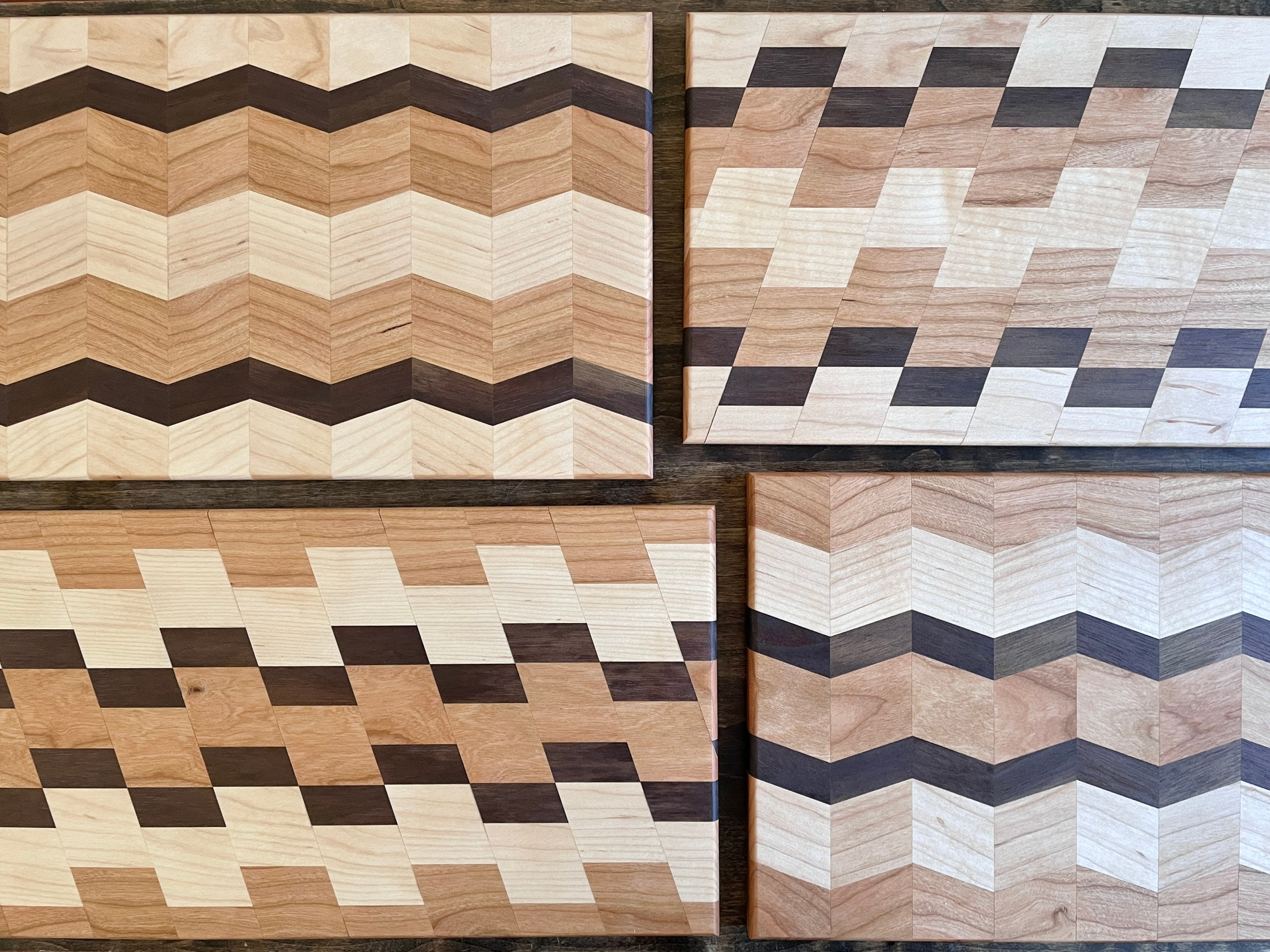 Geometric Cheese Board - Chevron & Argyle Patterns - Etsy