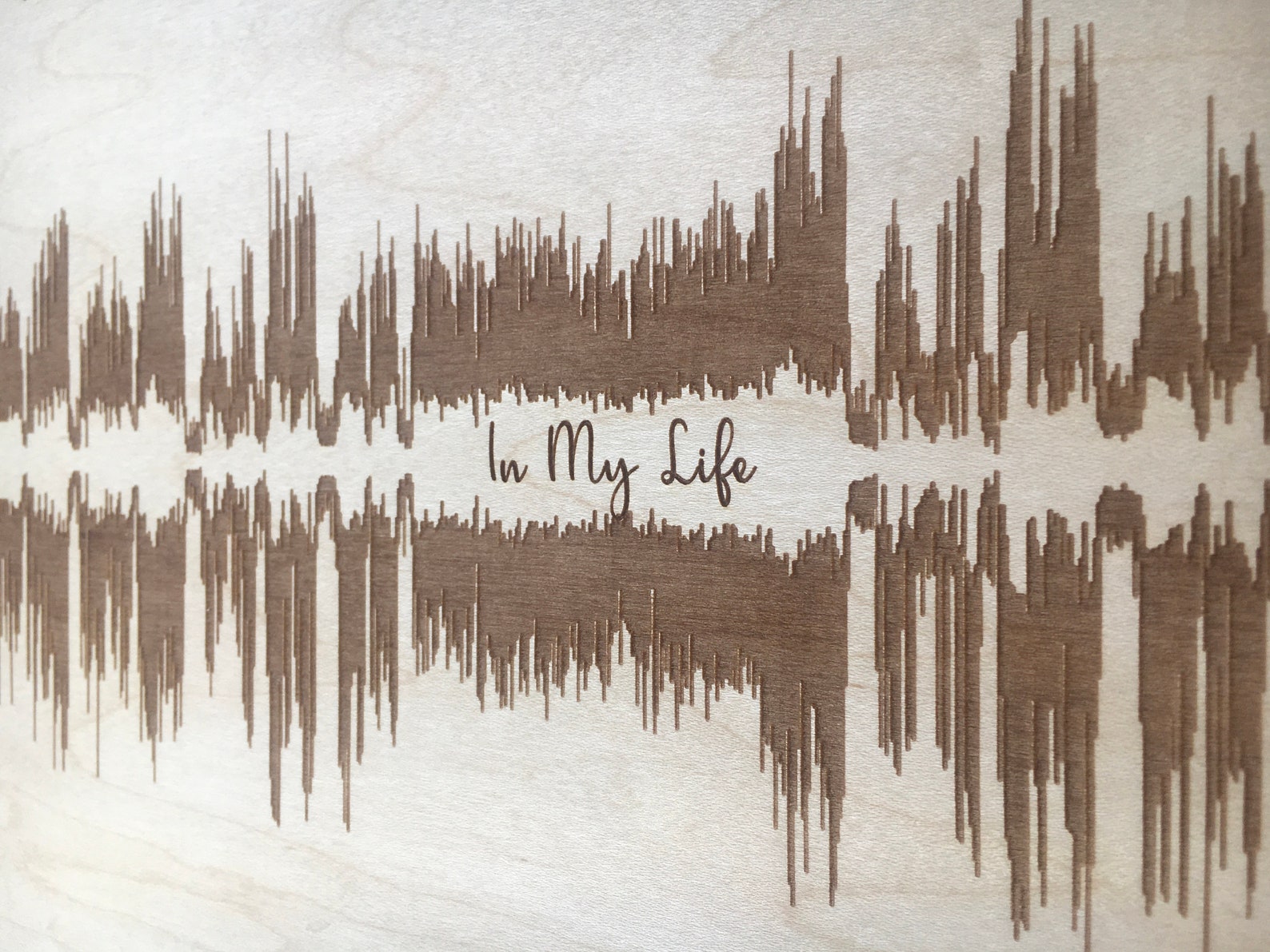 Engraved Sound Wave Wall Hanging Customized to Your Favorite Song or ...