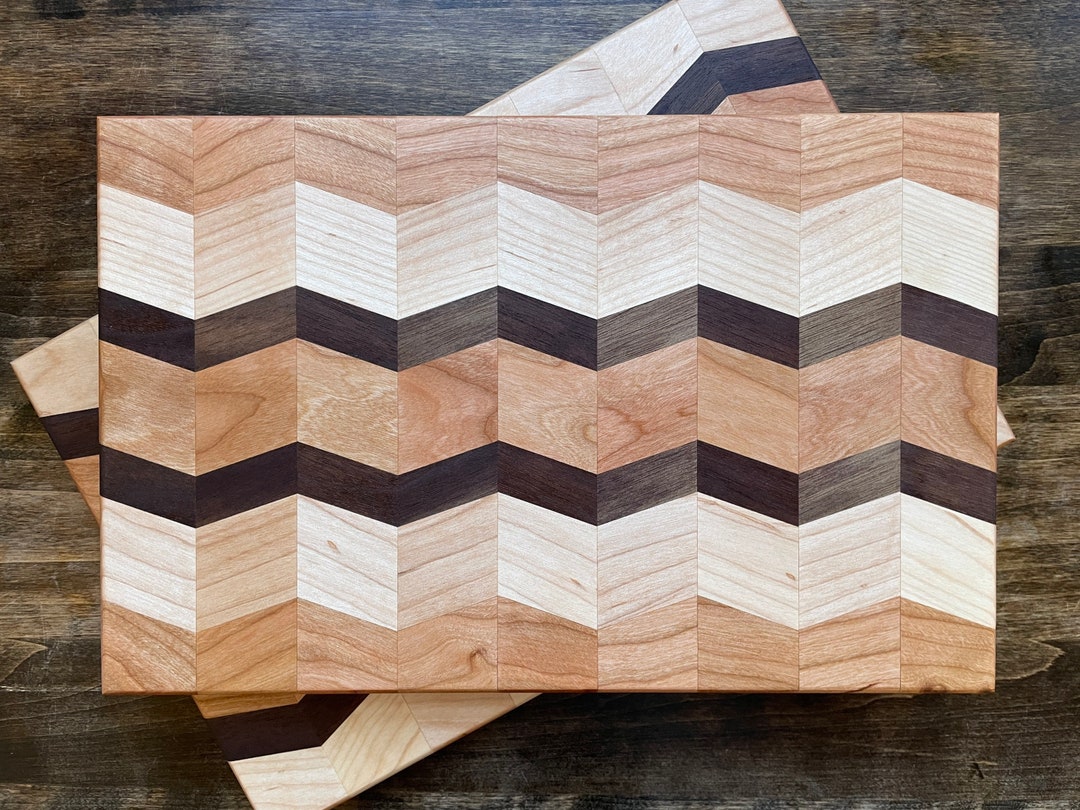 Geometric Cheese Board - Chevron & Argyle Patterns - Etsy