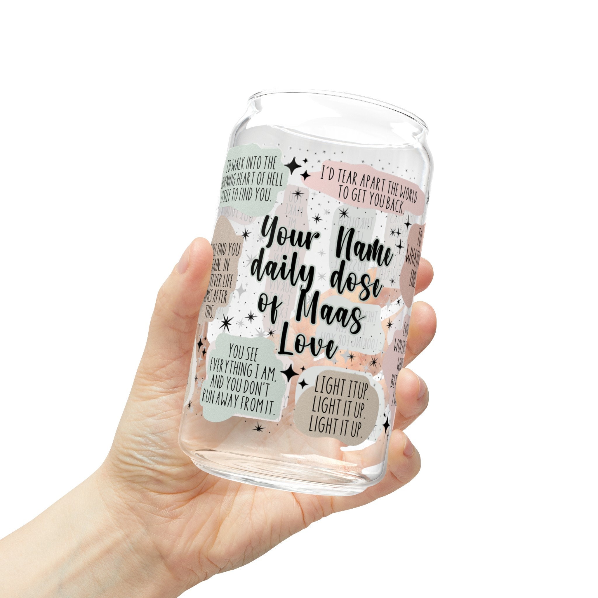 Personalized ACOTAR Iced Coffee Cup Fan Favorite Love Quotes From ...
