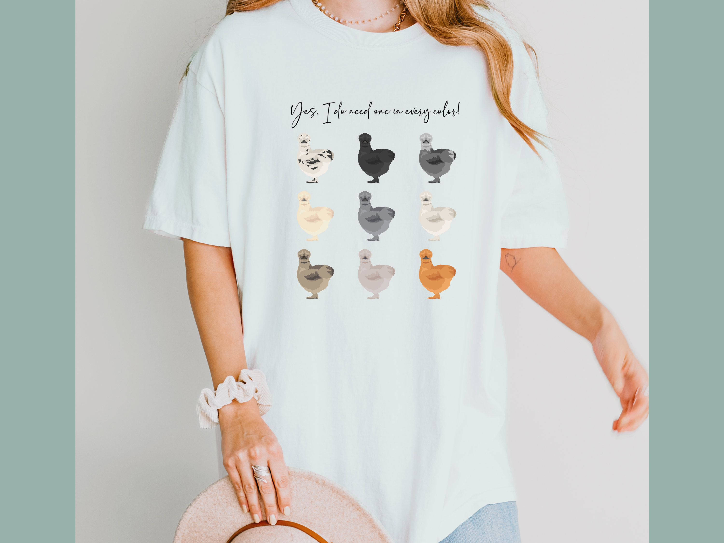 Silkie Tshirt Funny Chicken Tee Comfort Colors Silkies Design Chicken ...