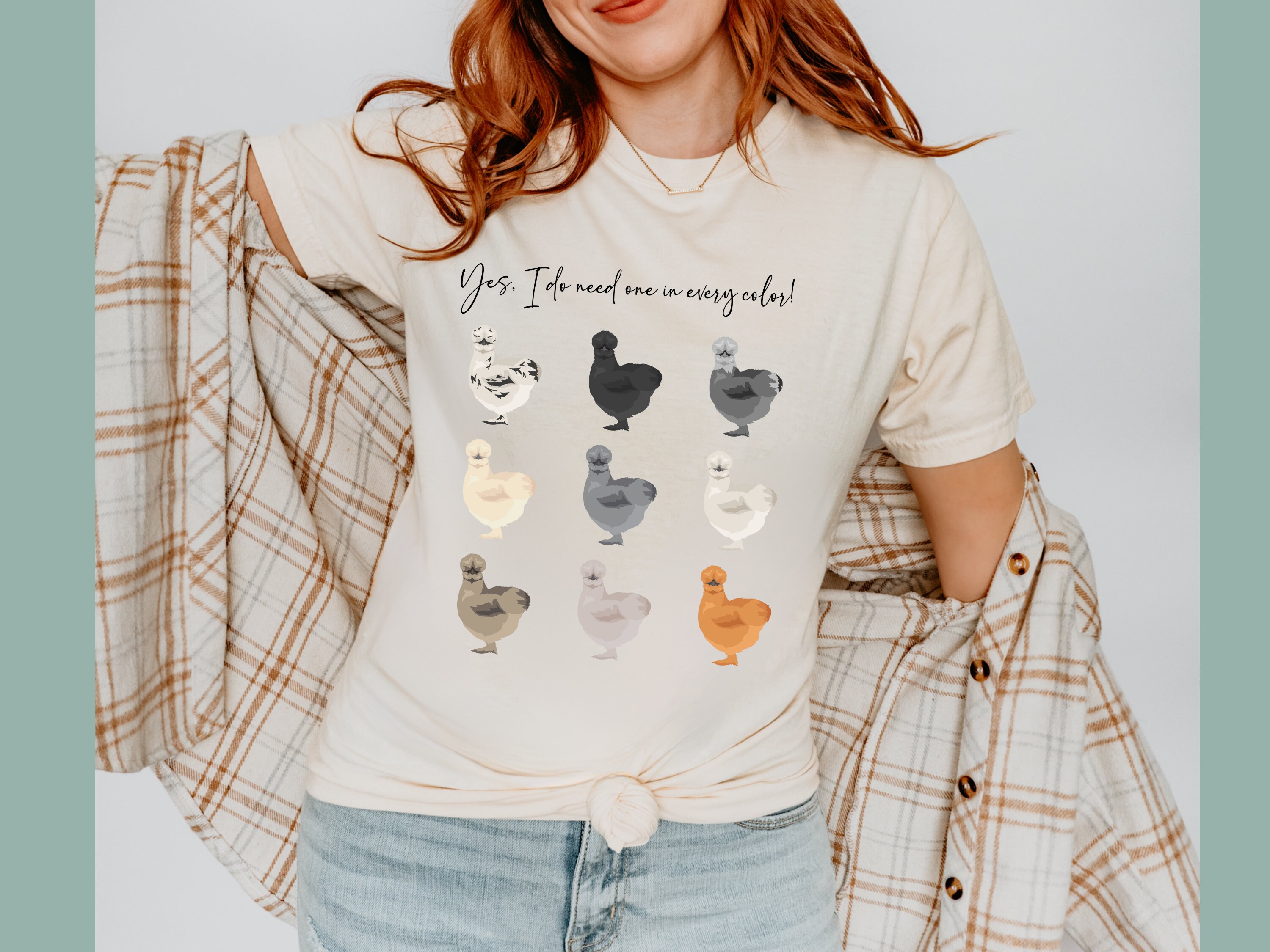 Silkie Tshirt Funny Chicken Tee Comfort Colors Silkies Design Chicken ...