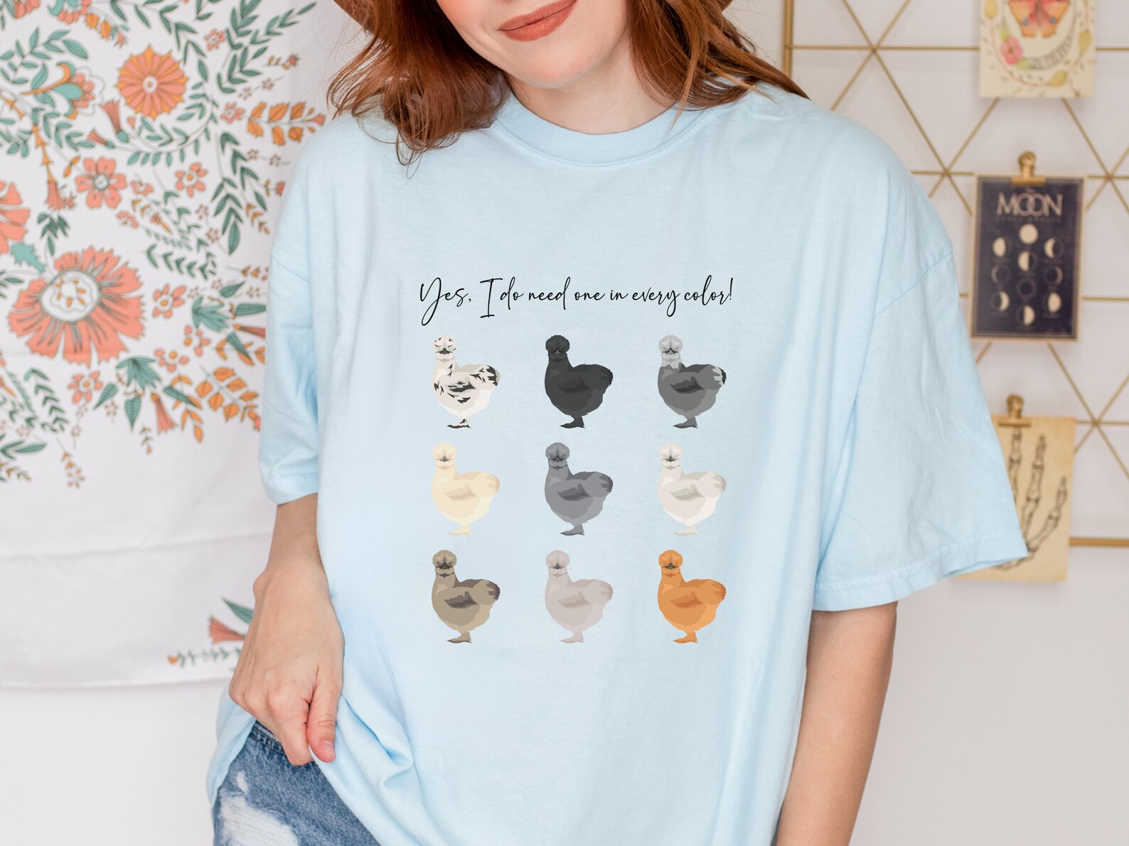 Silkie Tshirt Funny Chicken Tee Comfort Colors Silkies Design Chicken ...