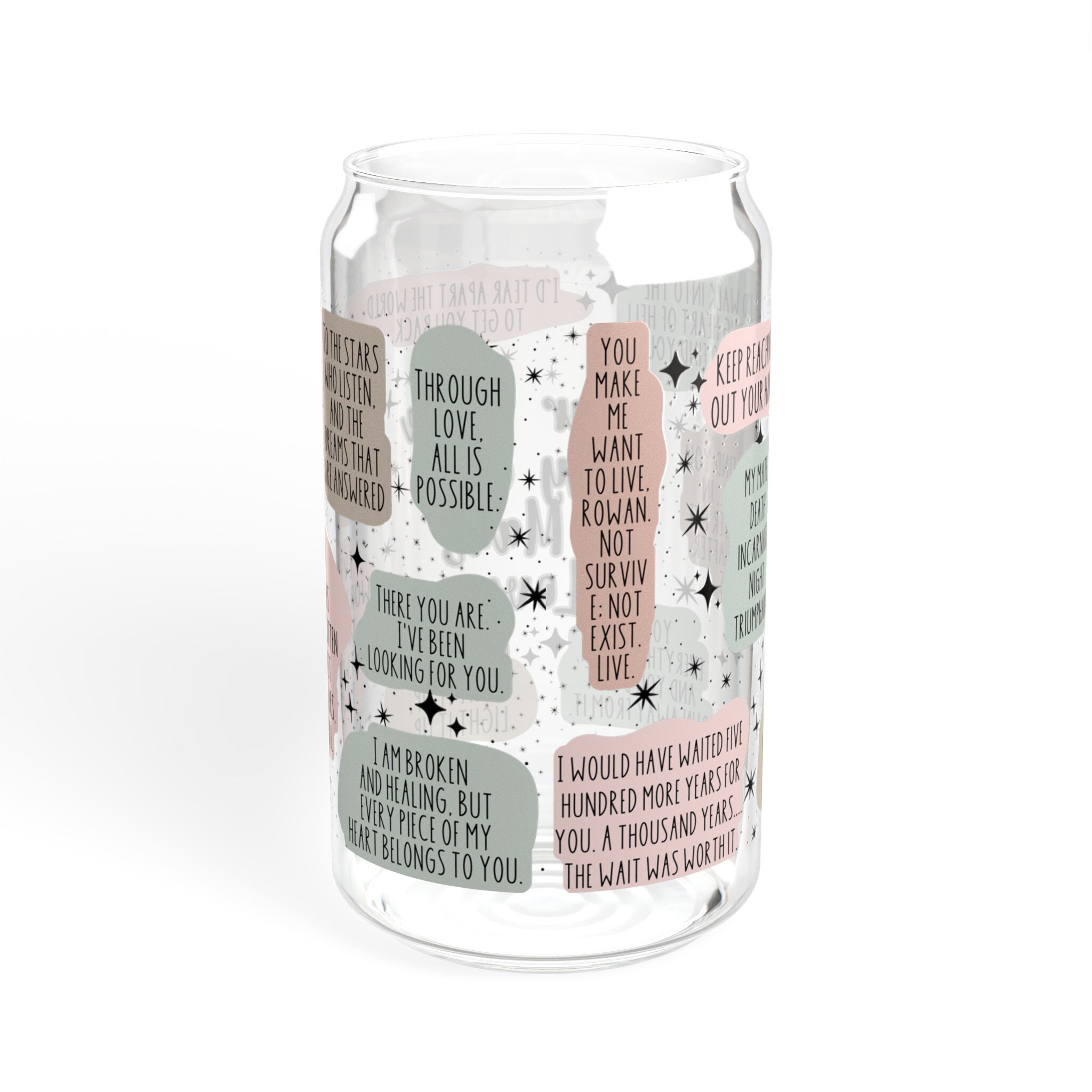 Personalized ACOTAR Iced Coffee Cup Fan Favorite Love Quotes From ...