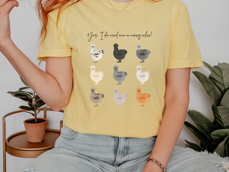 Silkie Tshirt Funny Chicken Tee Comfort Colors Silkies Design Chicken ...