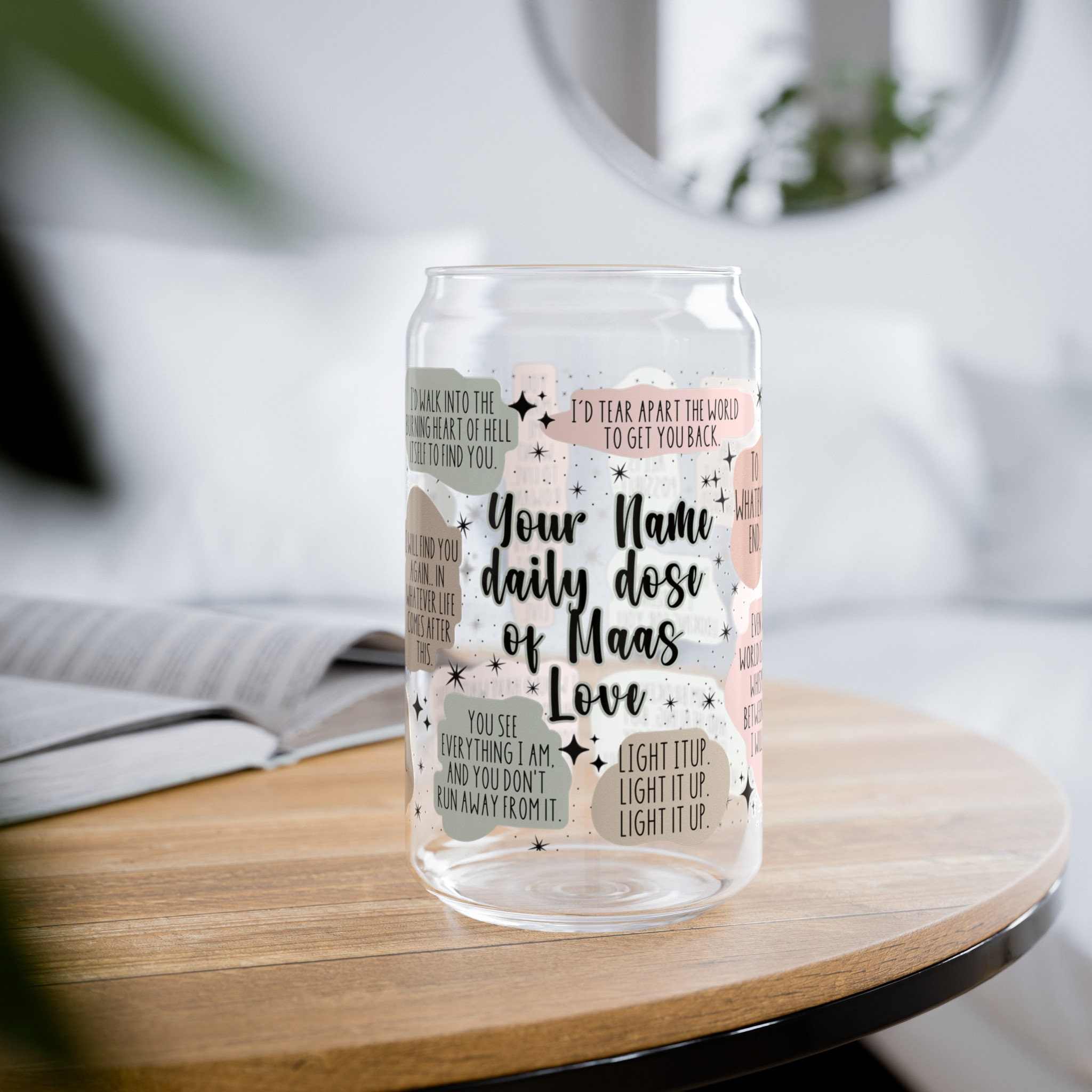 Personalized ACOTAR Iced Coffee Cup Fan Favorite Love Quotes From ...