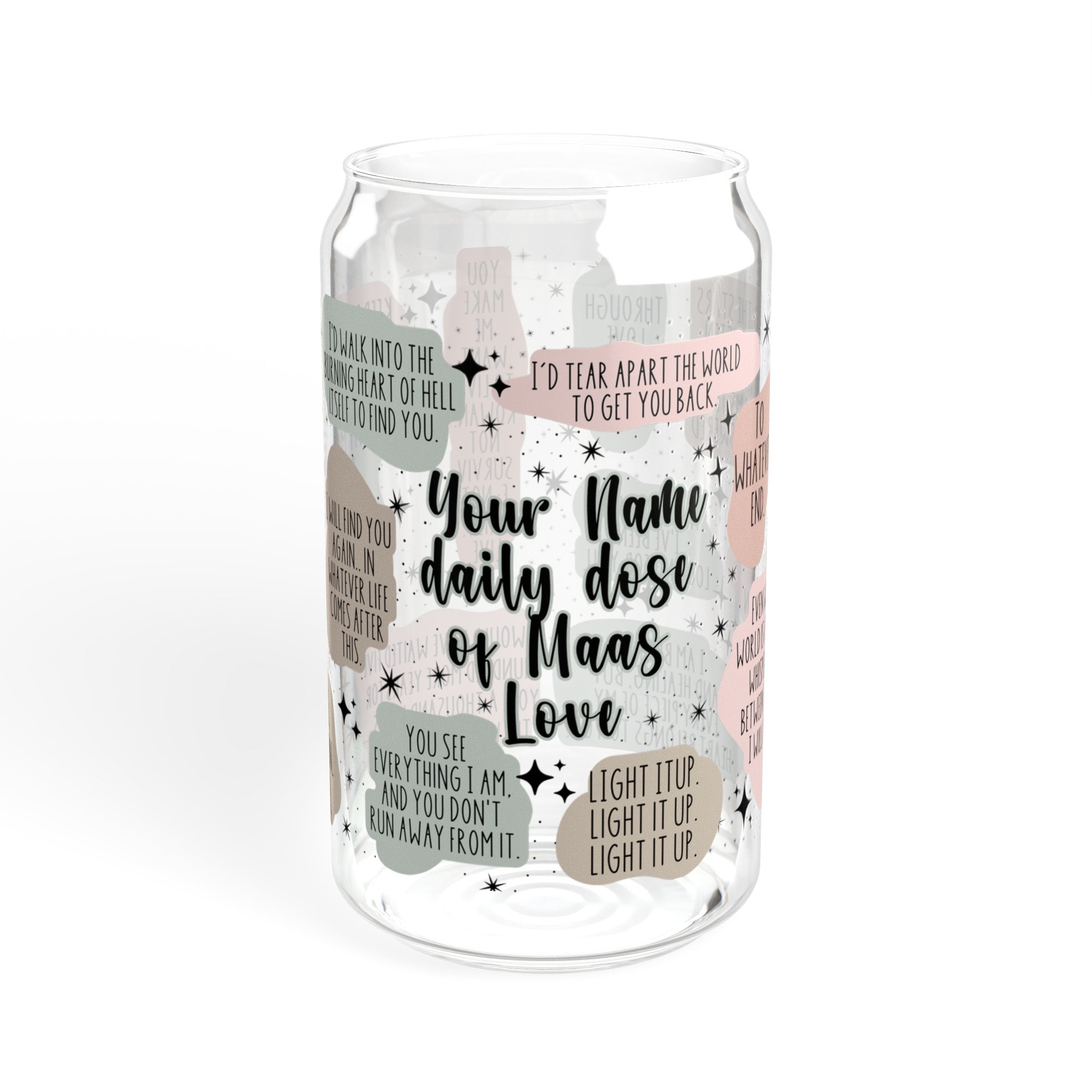 Personalized ACOTAR Iced Coffee Cup Fan Favorite Love Quotes From ...