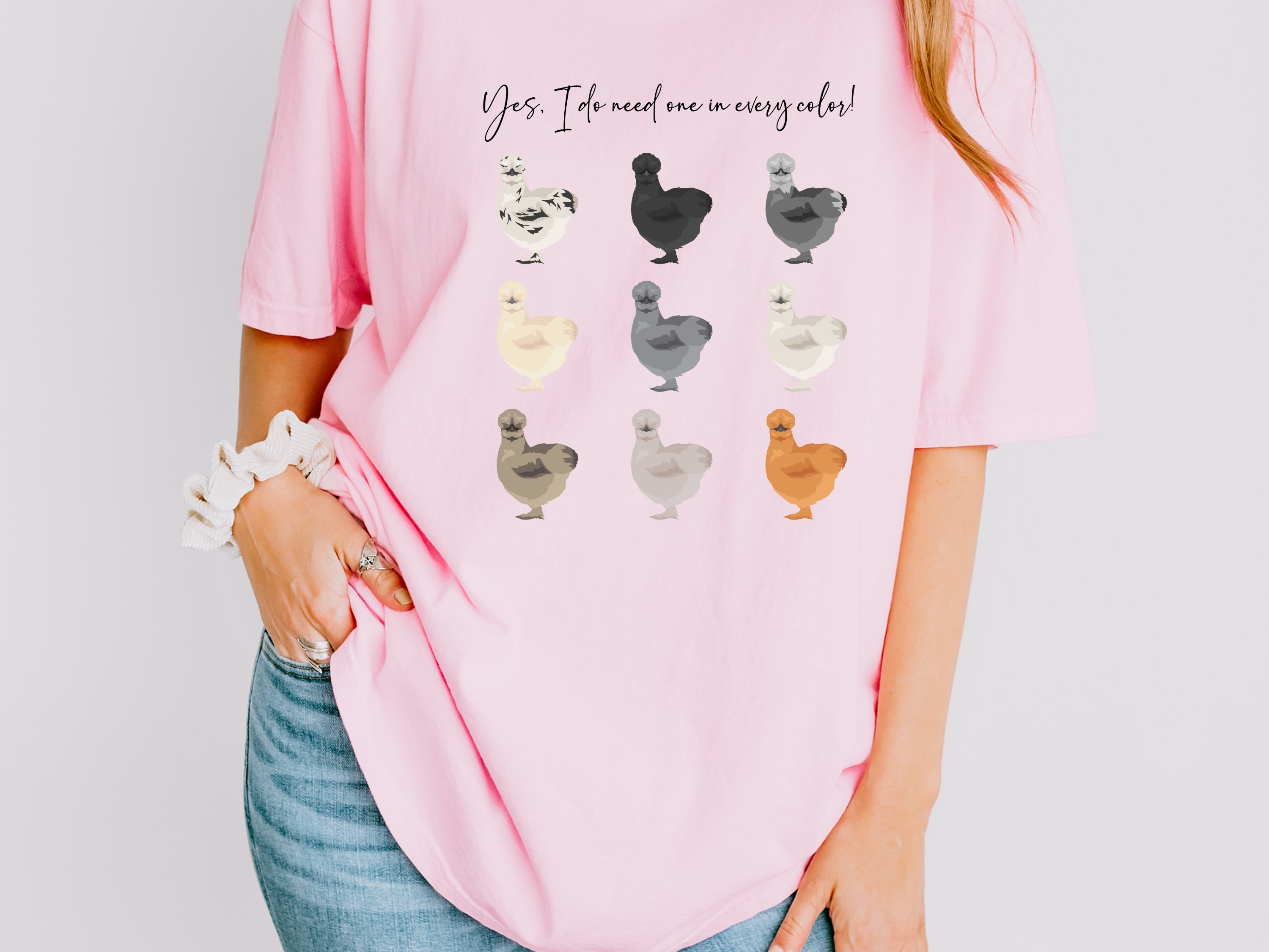 Silkie Tshirt Funny Chicken Tee Comfort Colors Silkies Design Chicken ...