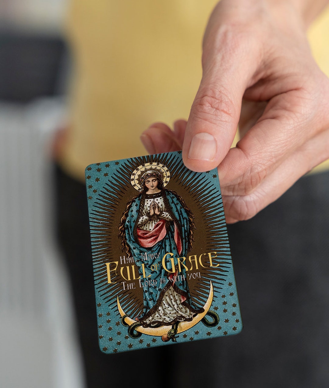 Immaculate Conception Prayer Card Full of Grace Prayer Card Catholic ...