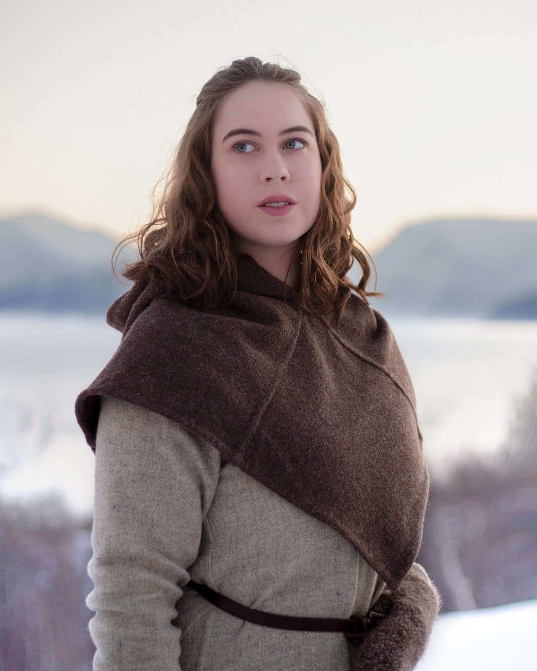 Skjoldehamn Hood 100% Wool Hand Stitched Walnut Brown - Etsy