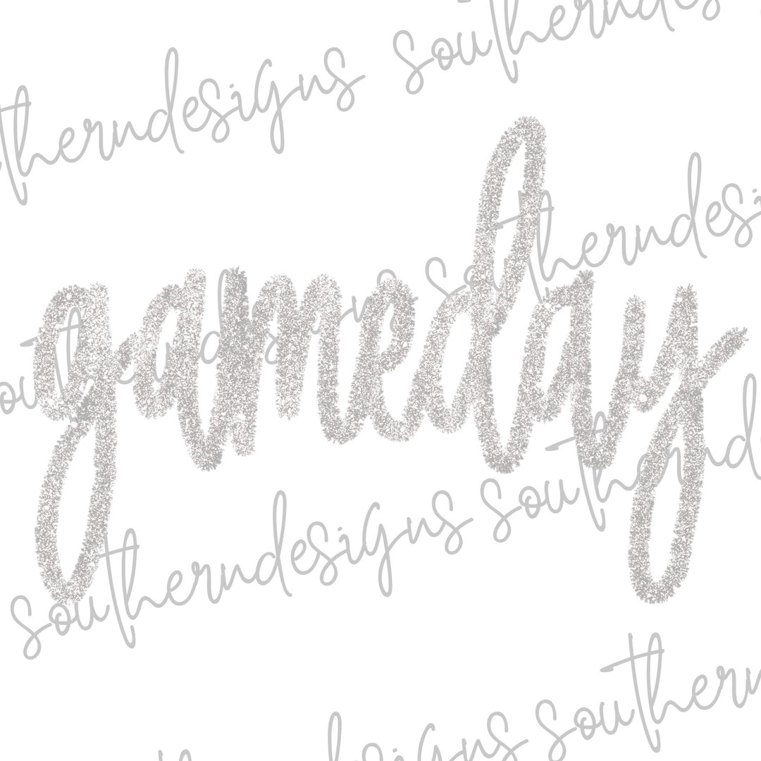GAMEDAY FAUX Tinsel PNG, Silver Gameday Tinsel, Gameday Png, Gameday ...