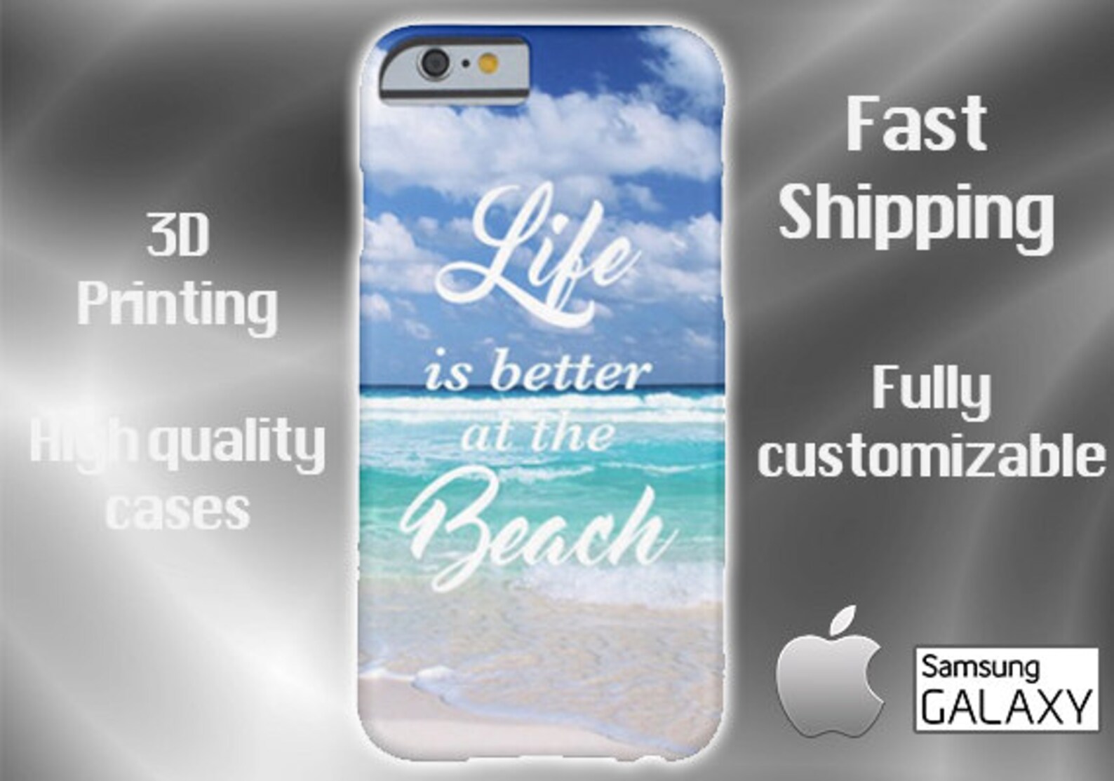 Beach Life Cell Phone Case Beach Cell Phone Case Phone 6 - Etsy