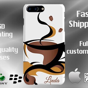 Coffee iPhone 7 Plus Case Coffee Phone Caselatte iPhone - Etsy