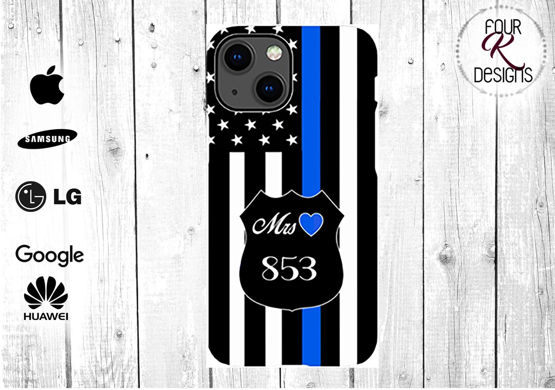 Police Wife Cell Phone Case, Blue Lives Matter iPhone Case Custom Cell ...