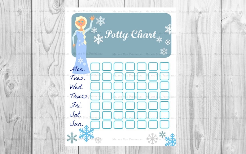 Potty Training Elsa, Printable, Frozen, Reward System, Childrens ...