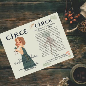 Circe—grimoire Page Printable Book of Shadows Digital Download—greek ...