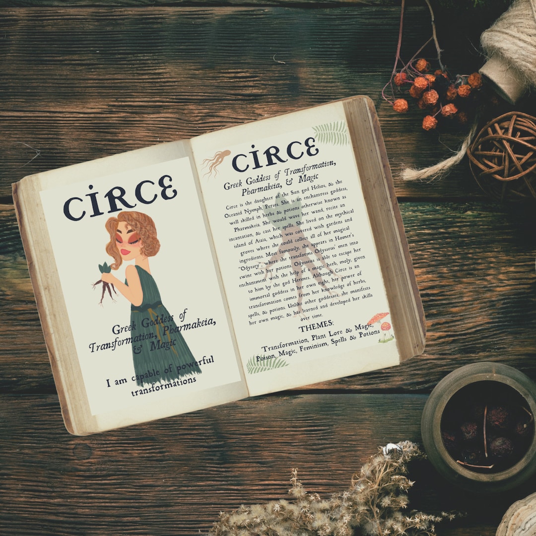 Circe—grimoire Page Printable Book of Shadows Digital Download—greek ...