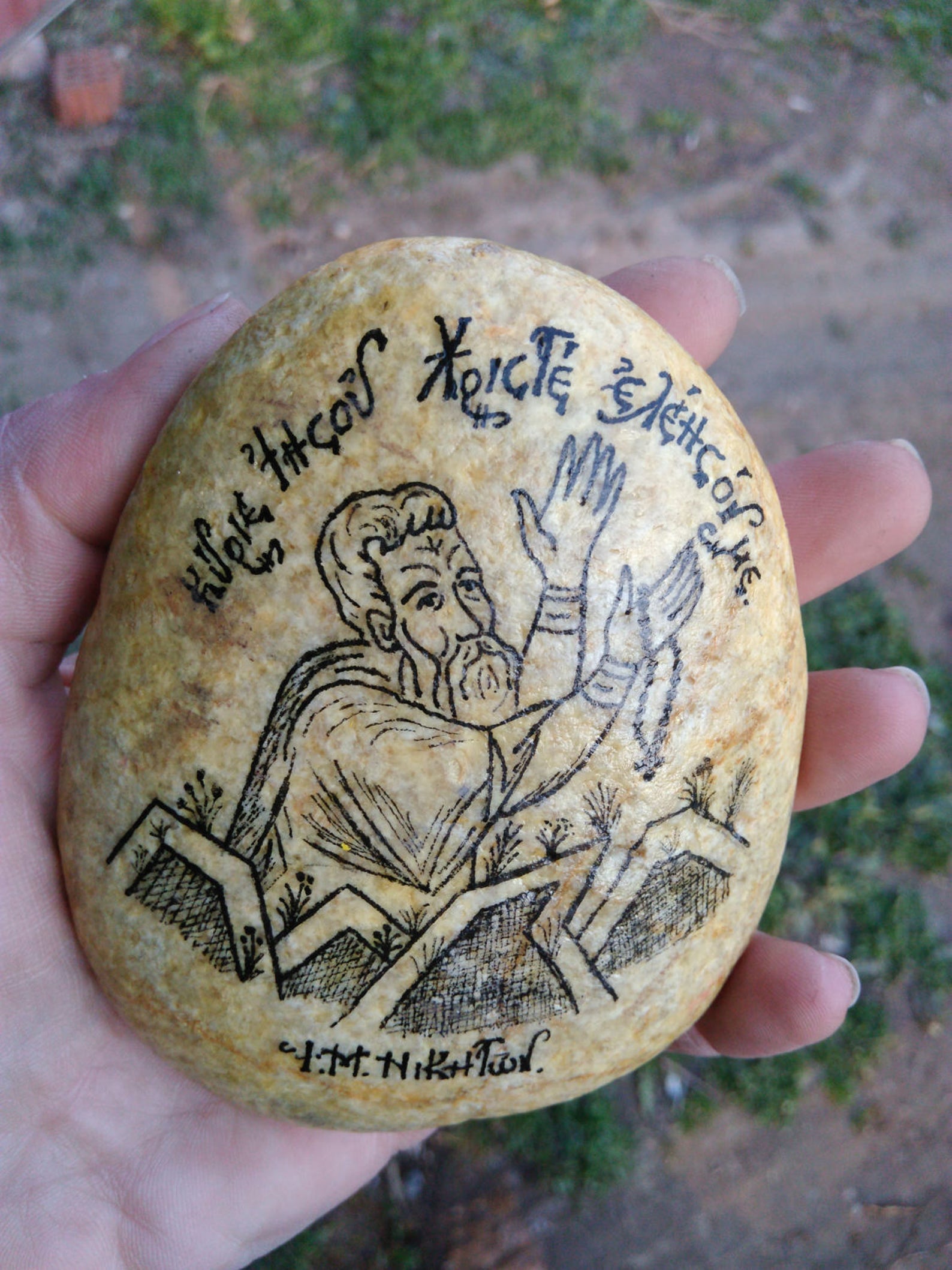 Hand Painted Stone / Stone Art / River Stone / Rustic Home - Etsy