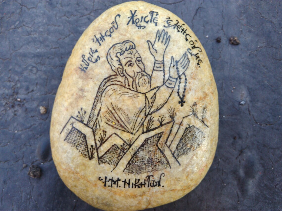 Hand Painted Stone / Stone Art / River Stone / Rustic Home - Etsy