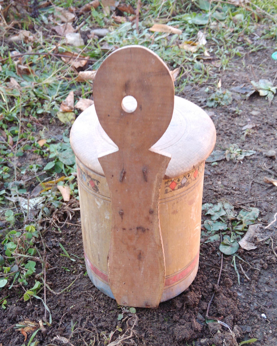 Old Wooden Wall Box / Wall Hanging / Storage Wall Box / Round Wood Box ...
