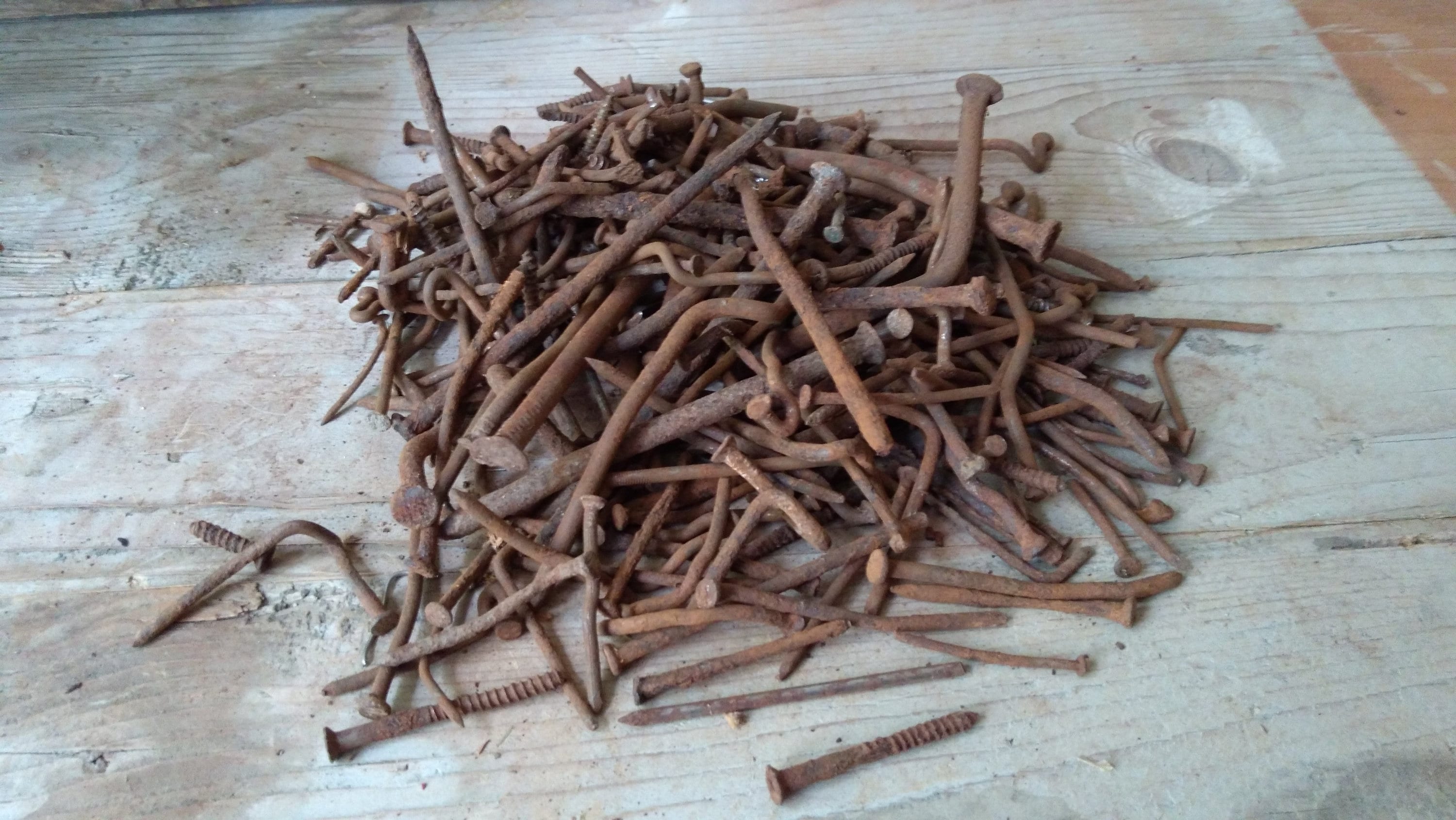 Antique Nails and Screws / Old Rusty Nails / Rusty Screws / Set of ...