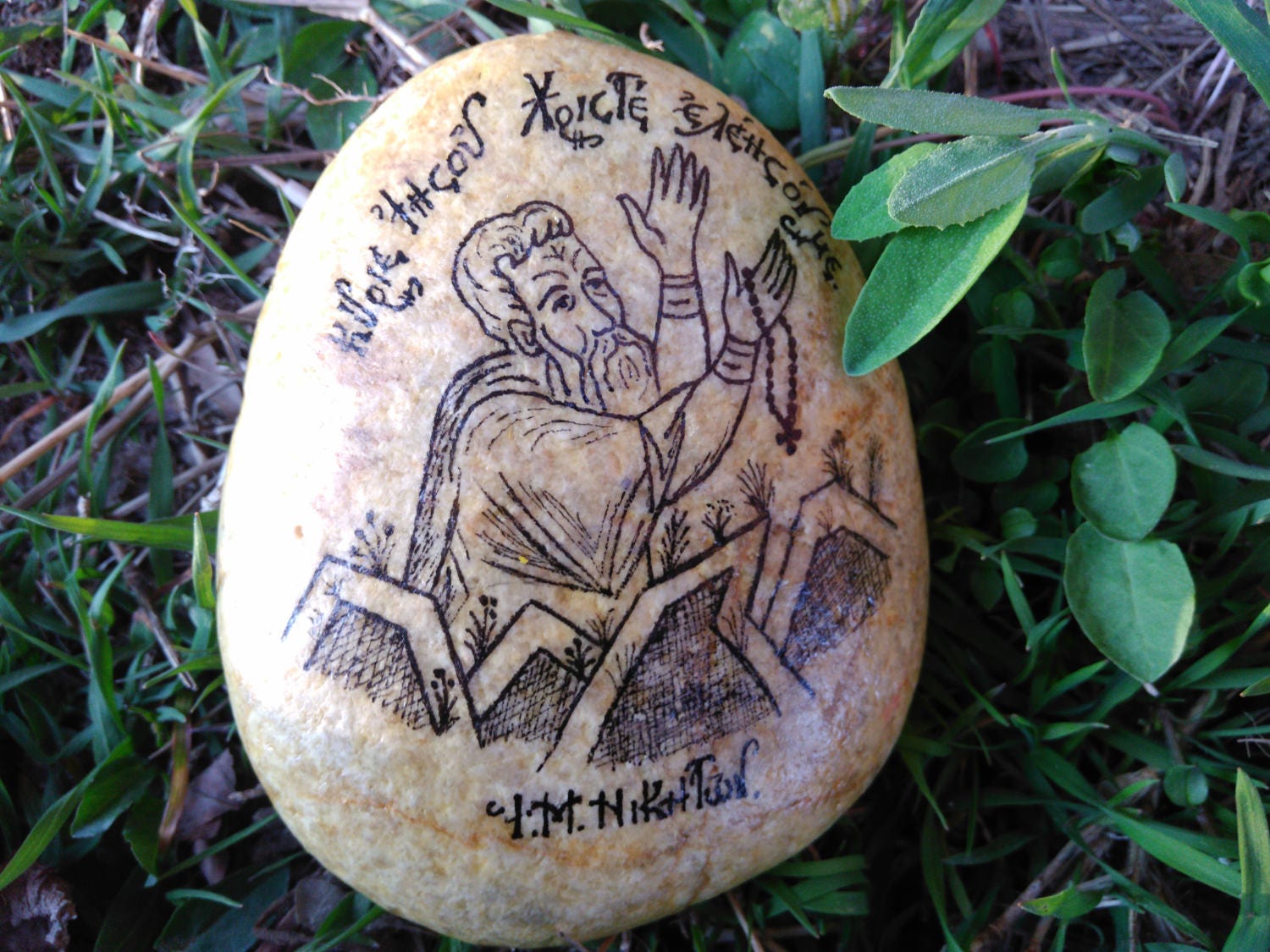 Hand Painted Stone / Stone Art / River Stone / Rustic Home Decor ...