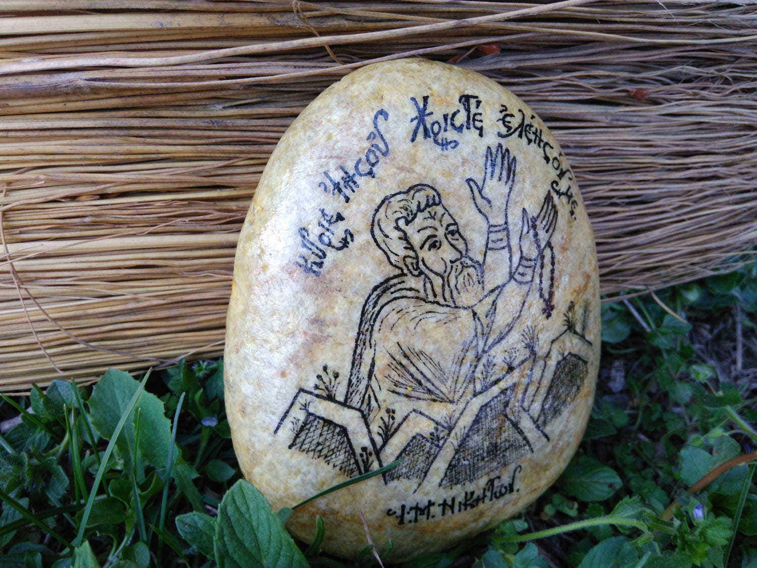 Hand Painted Stone / Stone Art / River Stone / Rustic Home Decor ...