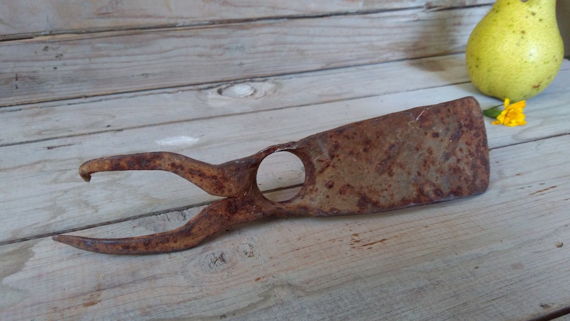 Antique Iron Tool / Primitive Iron Forged Tool / Old - Etsy
