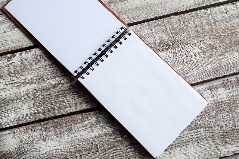 Vertical Spiral Notebook with Wood Cover / A5 Spiral Notebook | Etsy