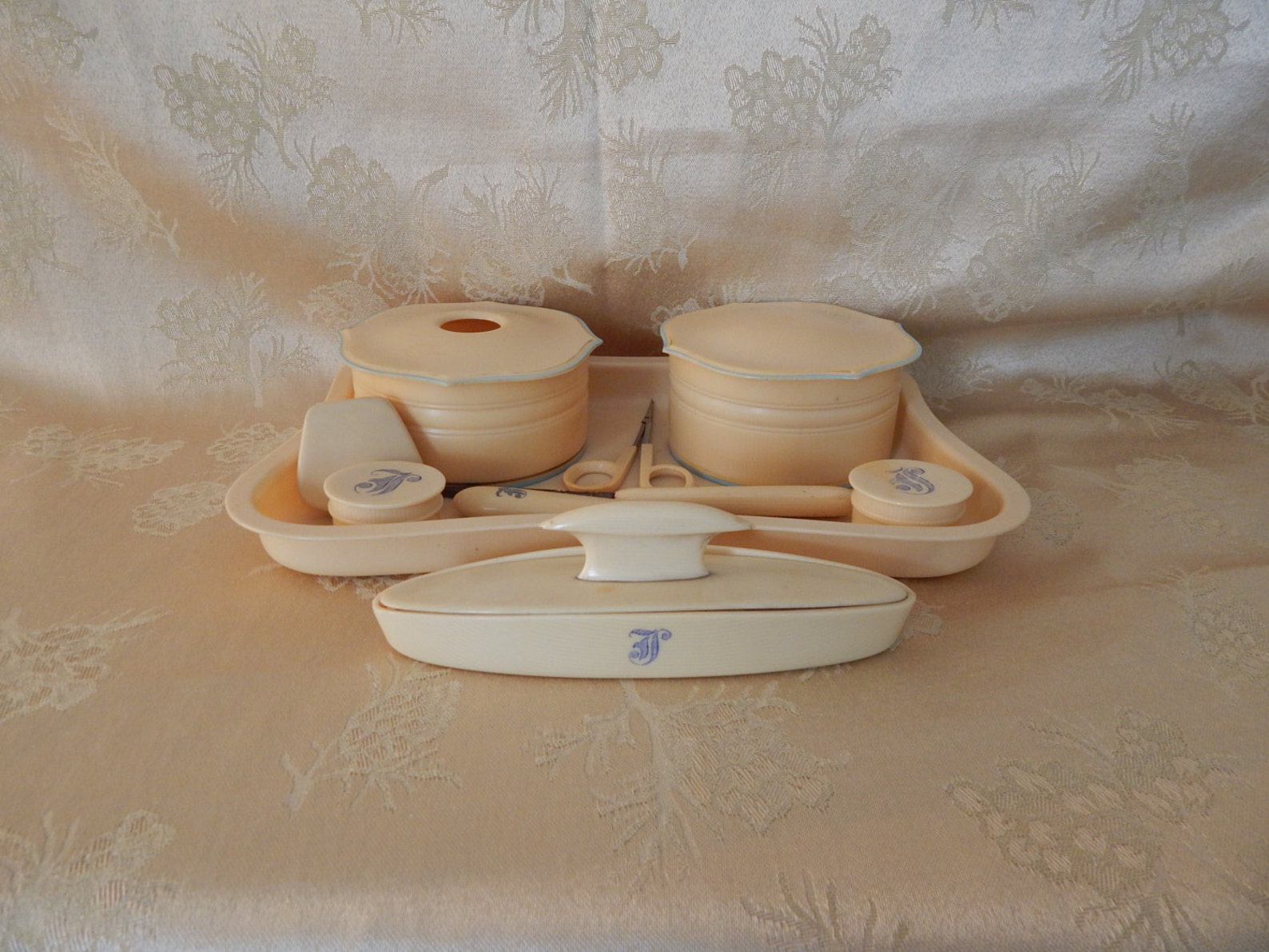 Vintage Celluloid Vanity Dresser Set 1920's | Etsy