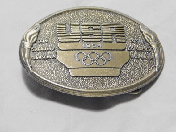 Vintage Collectible Olympic Belt Buckle - Gem