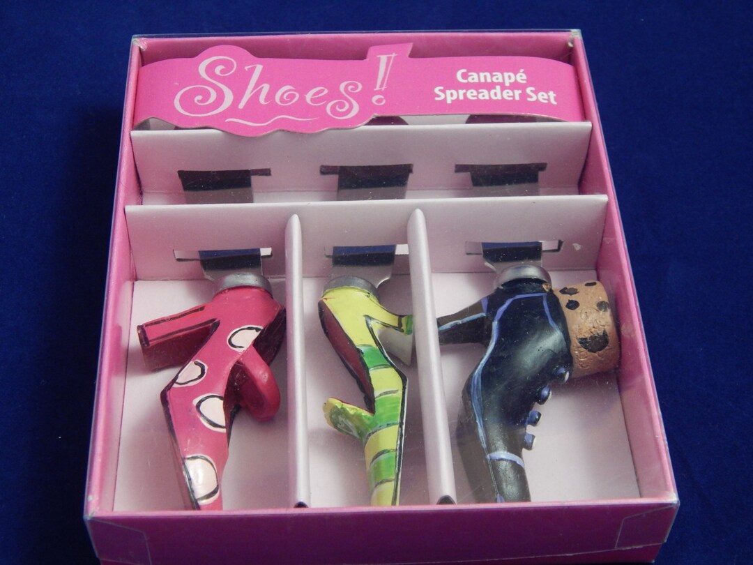 Vintage Canape Spreader Set Done in Shoes NIB - Etsy