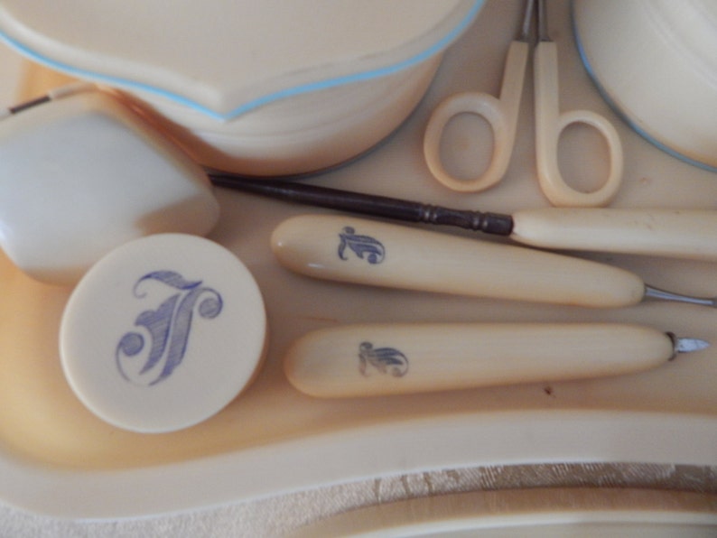 Vintage Celluloid Vanity Dresser Set 1920's - Etsy