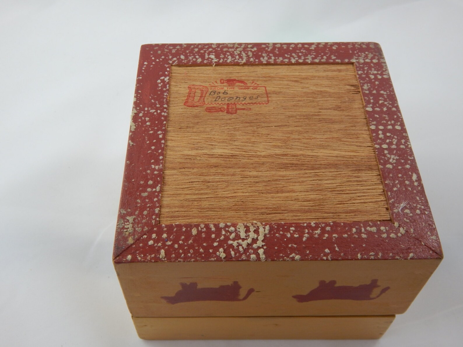 Vintage Collectible Folk Art Wooden Box - Etsy