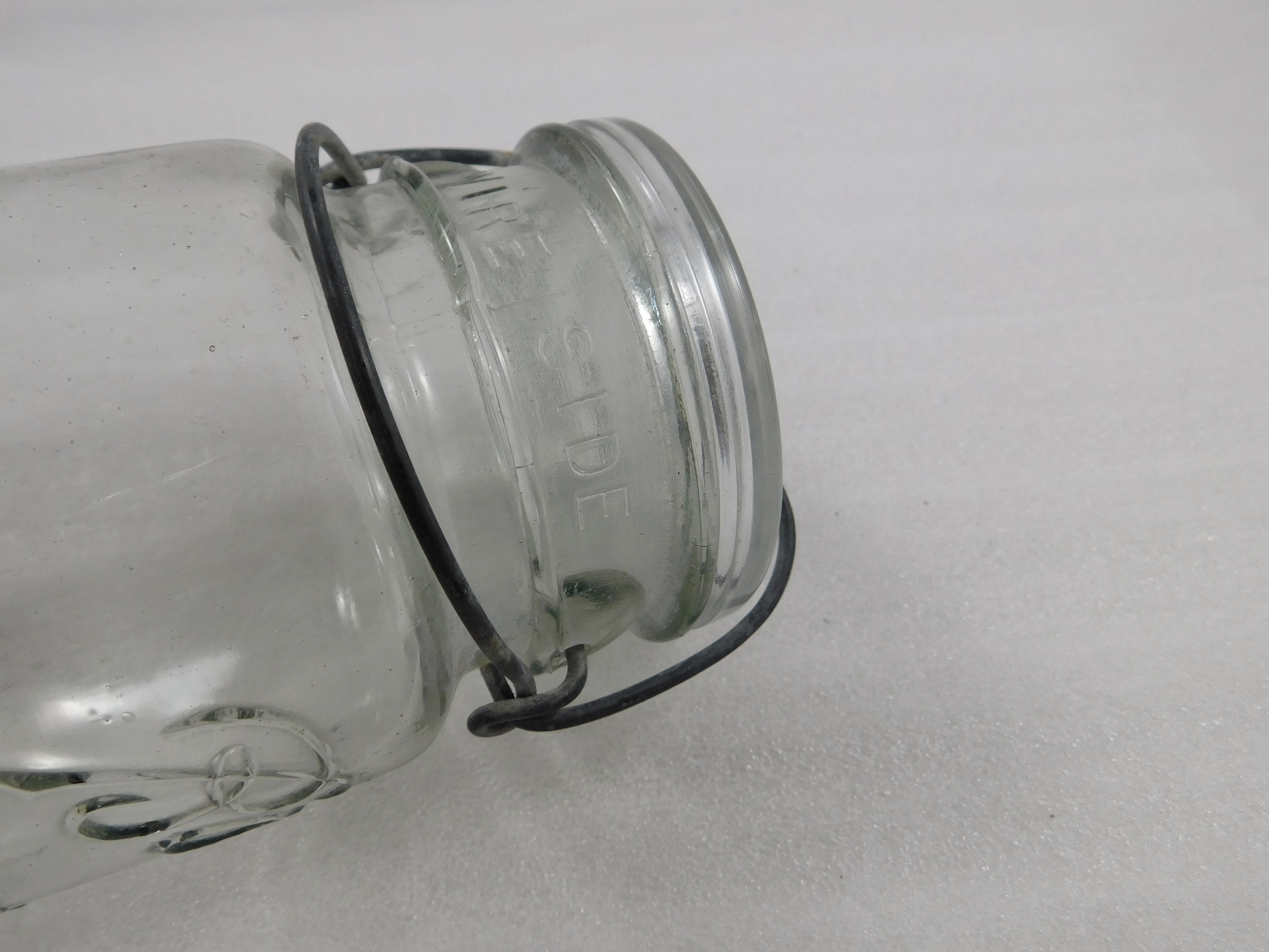 Vintage Collectible Clear Glass Canning Pint Jar with wire | Etsy