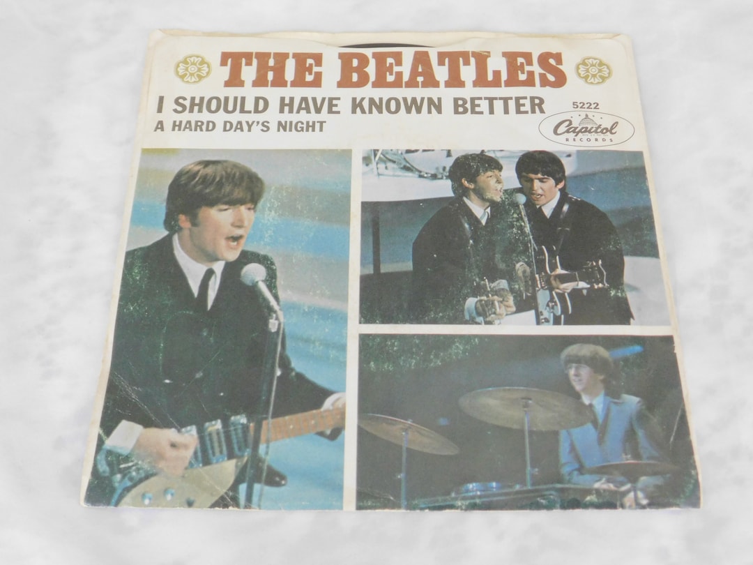 Vintage Collectible Beatles 45 RPM Record and Cover 5222 - Etsy