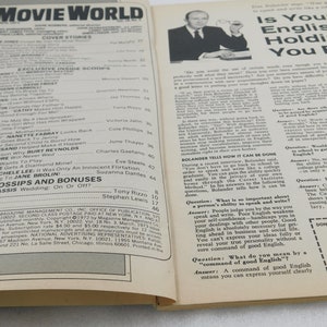 Vintage Collectible Movie World Magazine 1972 - Etsy